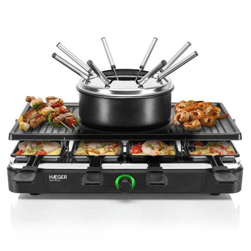79$-HAEGER 3 IN 1 RACLETTE 8 PERSONS - Hajj Electronics