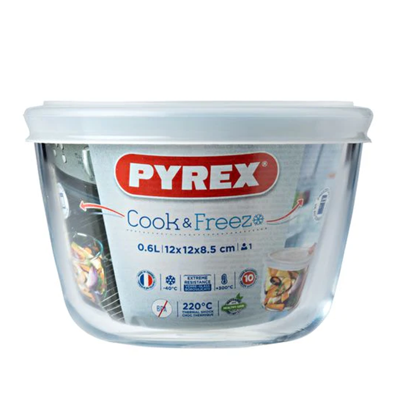 PYREX ROUND COOK & FREEZE 12x12CM - Hajj Electronics