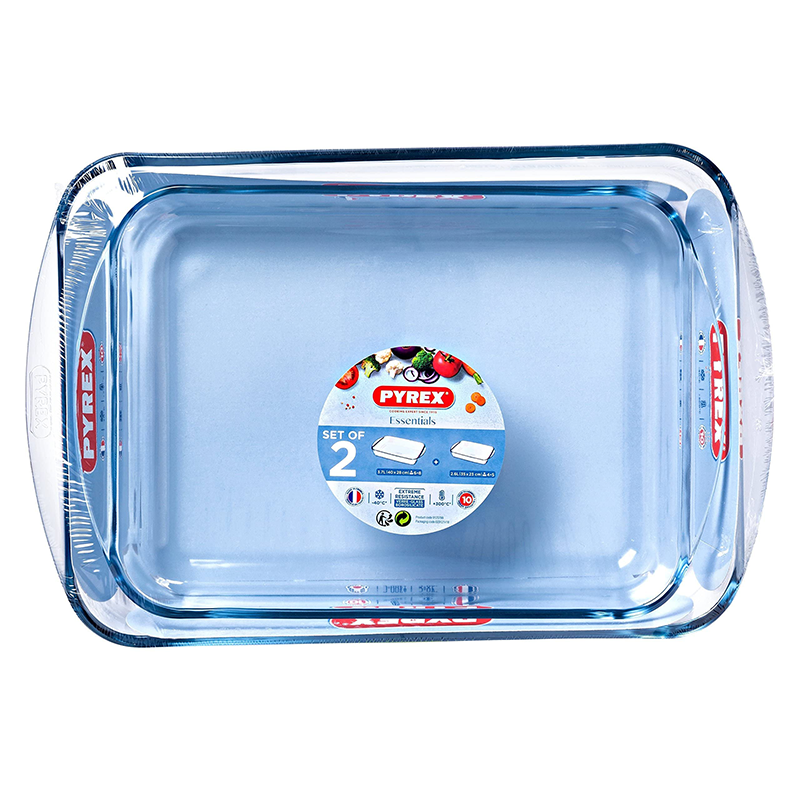 PYREX RECTANGULAR ROASTER SET OF 2 - Hajj Electronics