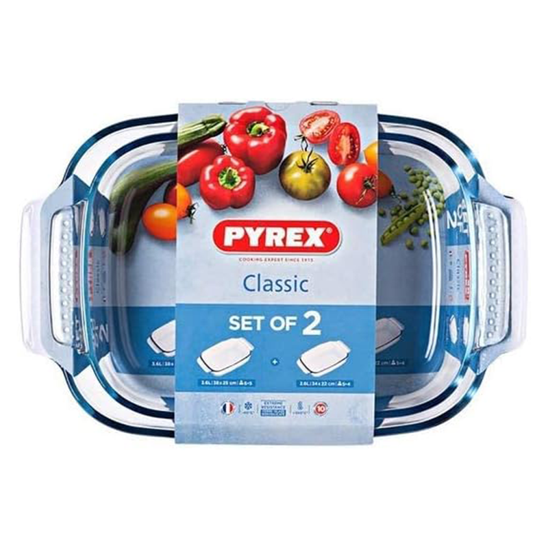 PYREX RECTANGULAR ROASTER SET OF 2 - Hajj Electronics